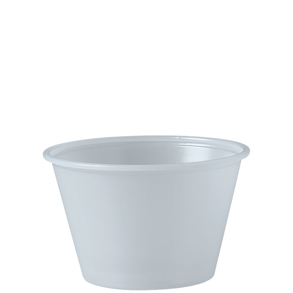 Solo 4 oz. Translucent Plastic Soufflé Portion Cup – Durable Polystyre ...